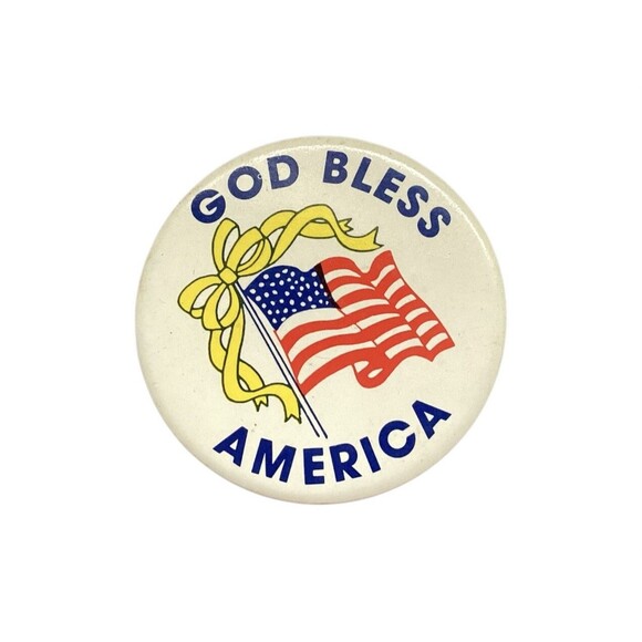 Accessories | Vintage God Bless America Pin American Flag Yellow Ribbon ...